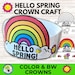 Spring Paper Crown Craft Activity, Coloring Printable First Day of ...