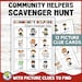 Community Helpers Scavenger Hunt for Preschoolers With Picture Clues ...