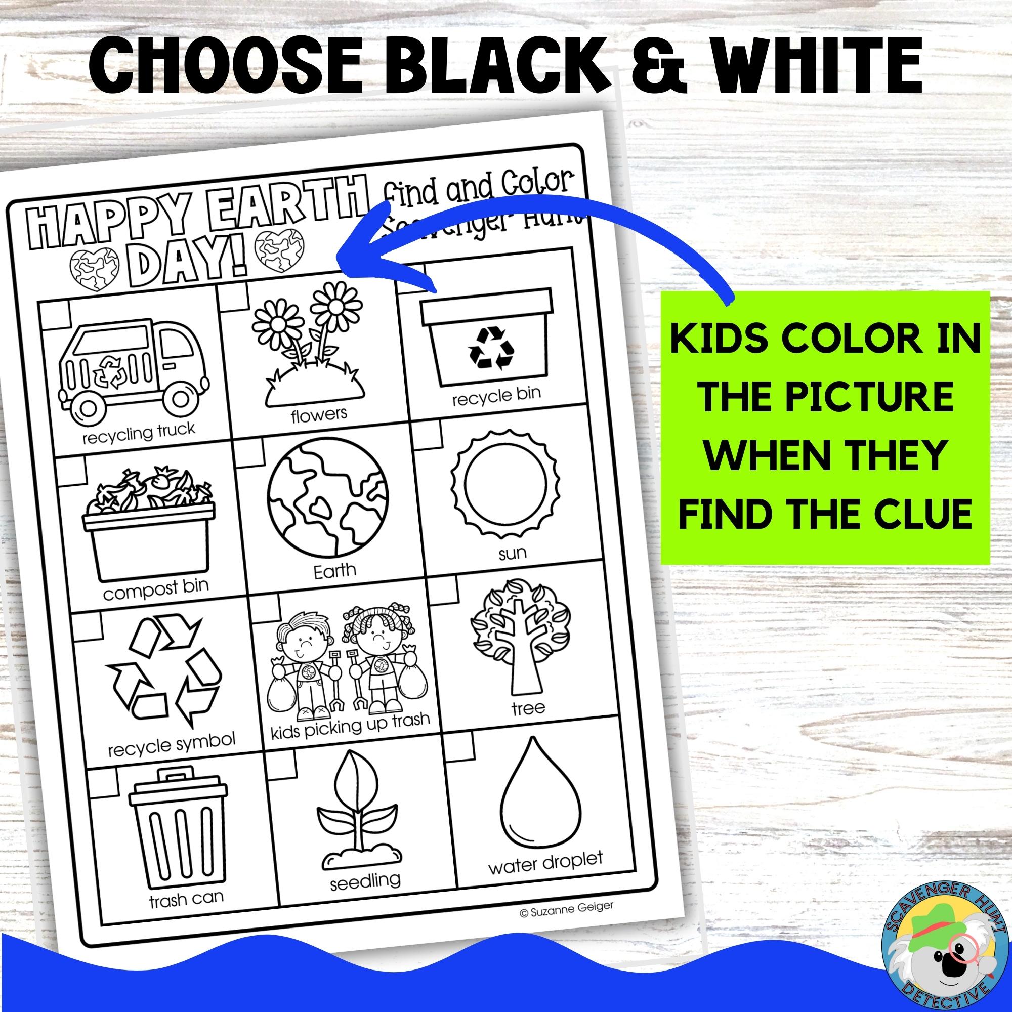 Earth Day Scavenger Hunt for Preschoolers and Toddlers With Picture ...