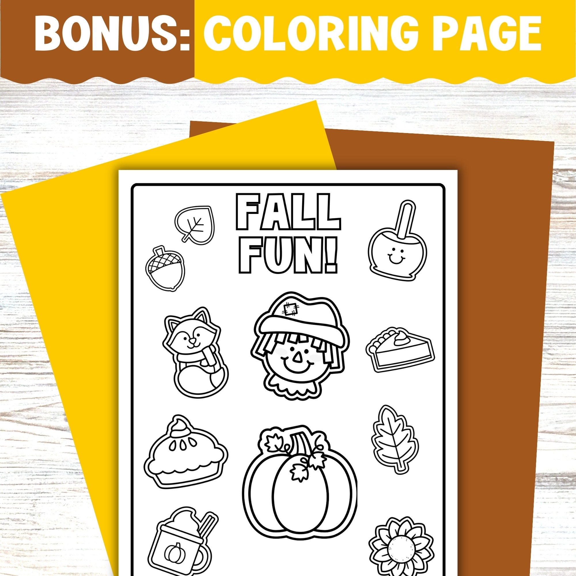 Fall Scavenger Hunt for Preschoolers With Picture Clues, Toddler Fall ...