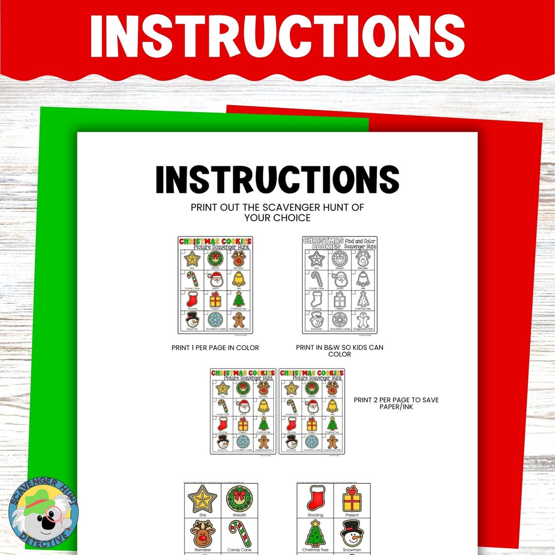 Christmas Cookie Scavenger Hunt for Preschoolers With Picture Clues ...