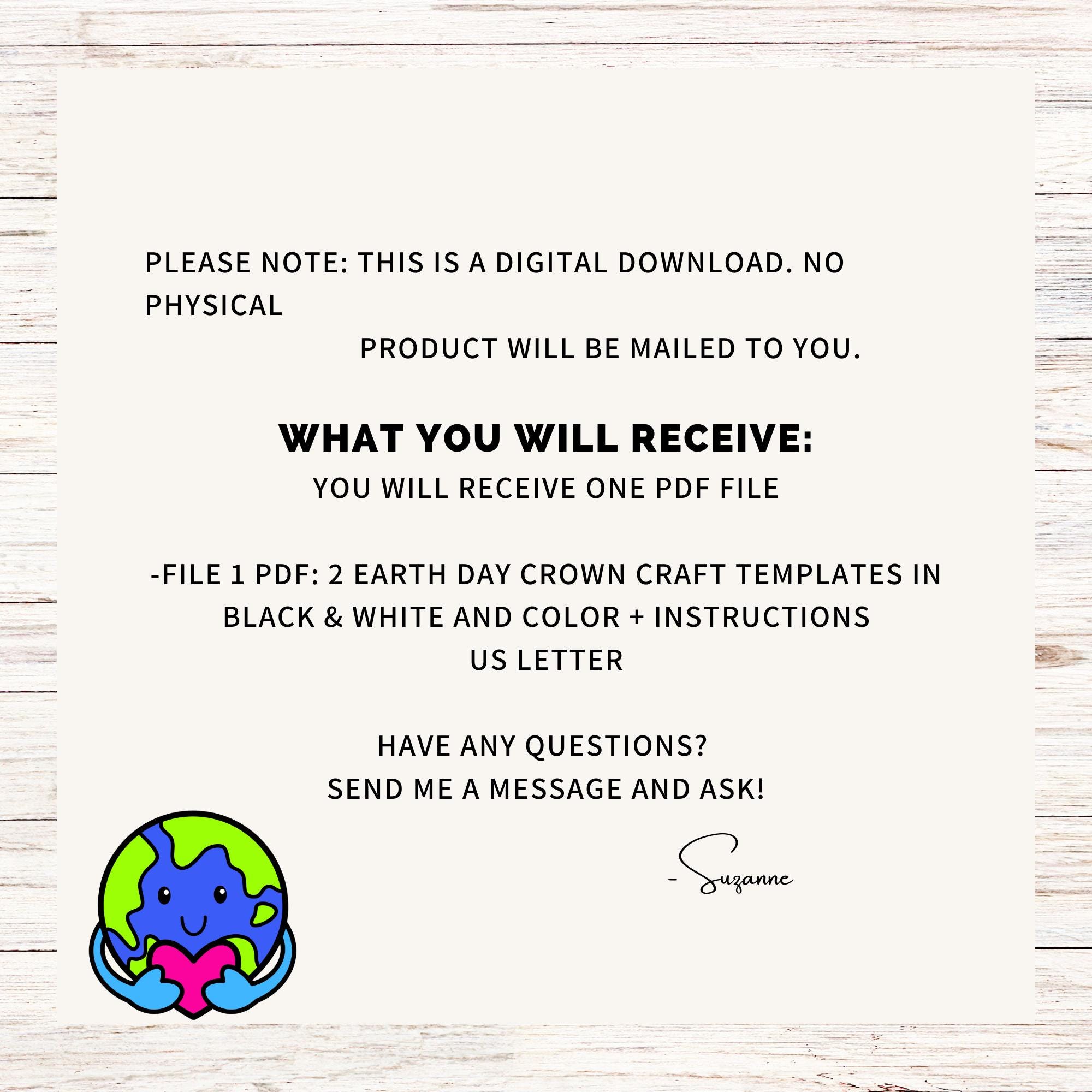 Earth Day Paper Crown Craft Activity, Coloring Printable Earth Day Take ...