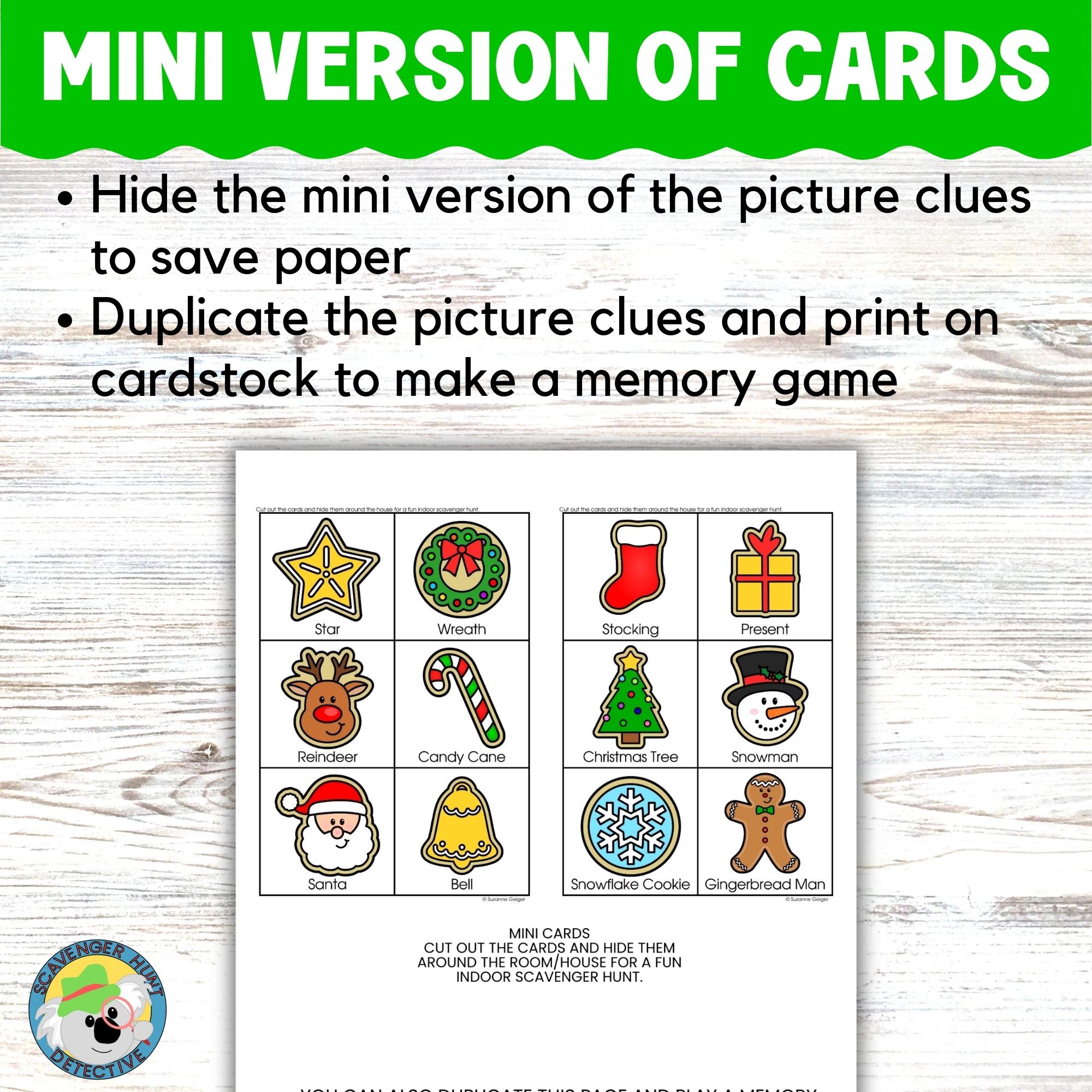 Christmas Cookie Scavenger Hunt for Preschoolers With Picture Clues ...