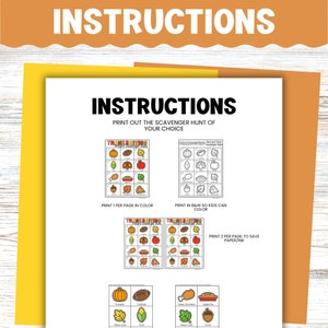 Thanksgiving Scavenger Hunt for Preschoolers With Picture Clues ...