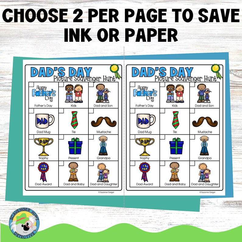 Father's Day Scavenger Hunt for Preschoolers With Picture Clues ...