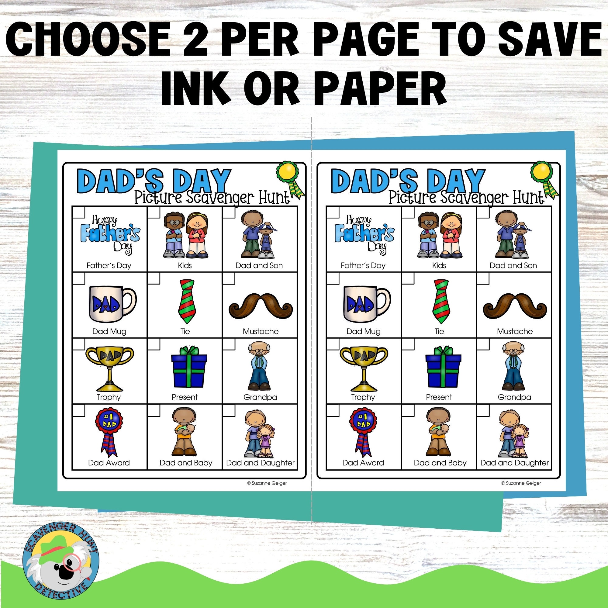 Father's Day Scavenger Hunt for Preschoolers With Picture Clues ...