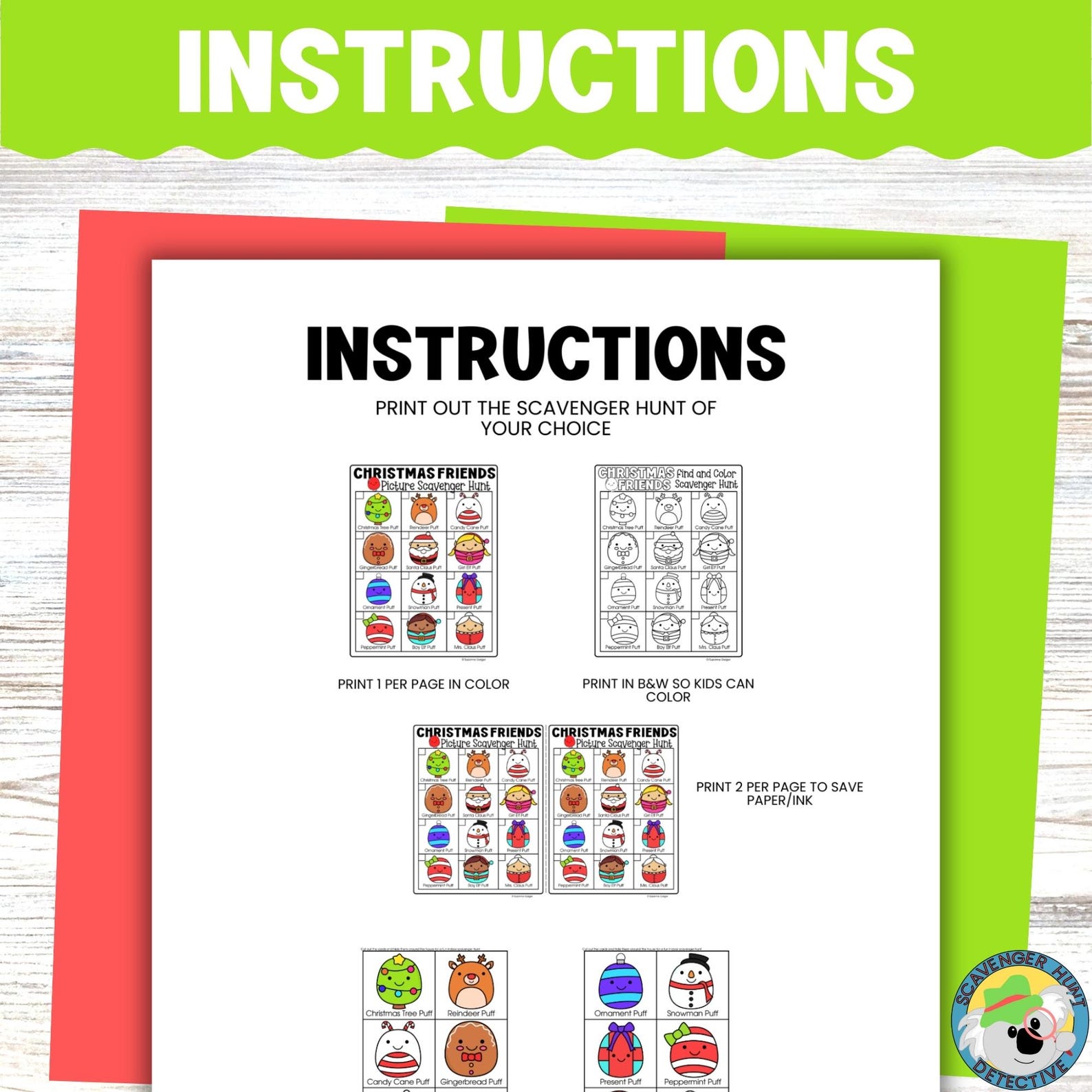 Christmas North Pole Scavenger Hunt for Preschoolers With Picture Clues ...