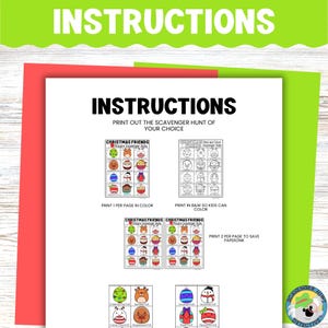 Christmas North Pole Scavenger Hunt for Preschoolers With Picture Clues ...