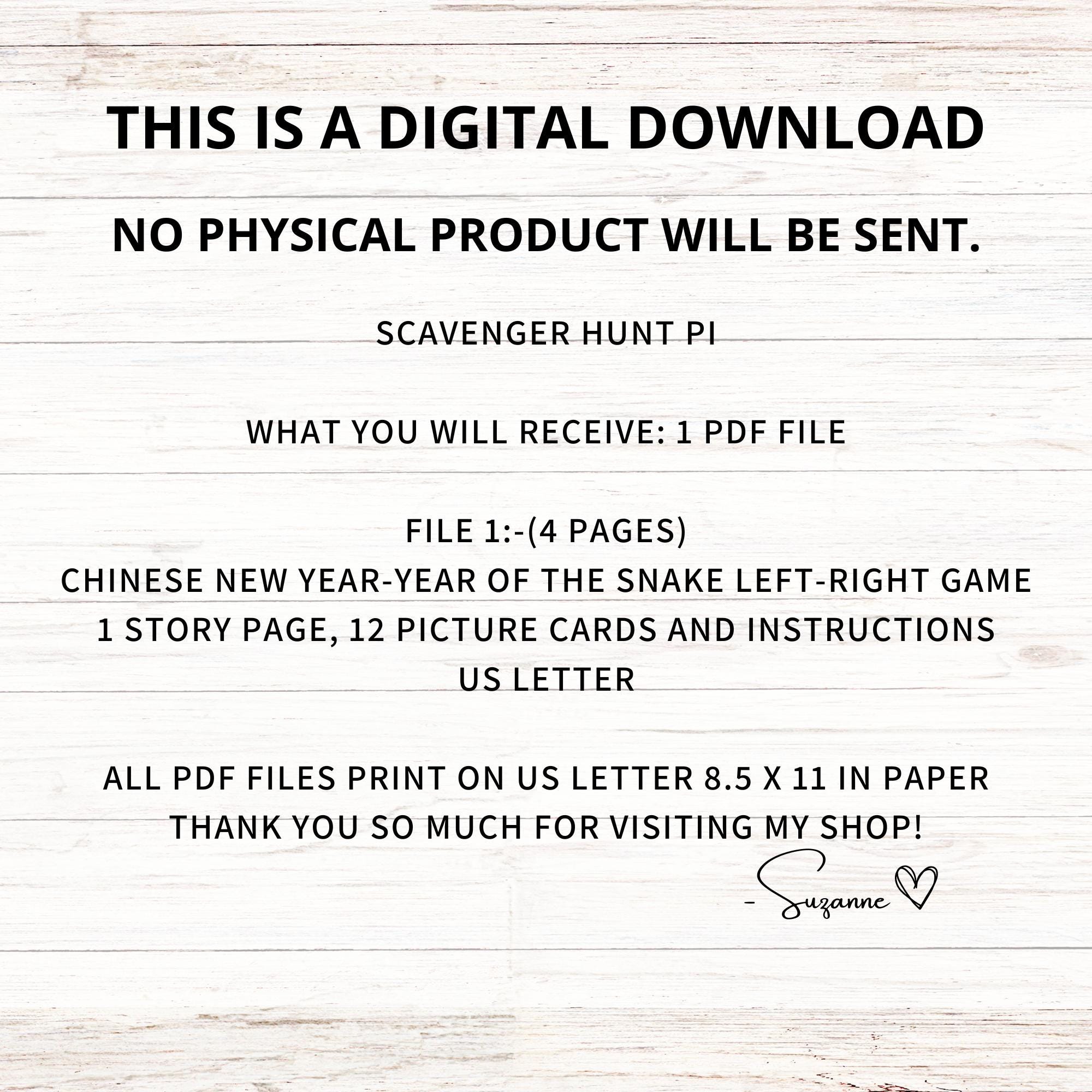 Chinese Lunar New Year Left-right Game Printable Year of the Snake ...
