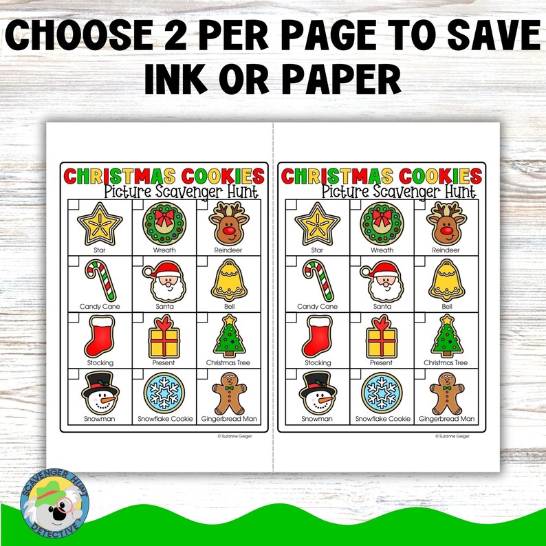 Christmas Cookie Scavenger Hunt for Preschoolers With Picture Clues ...