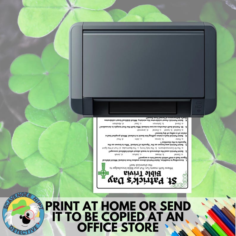 St. Patrick's Day Bible Trivia Game, Saint Patrick Bible Game Church ...