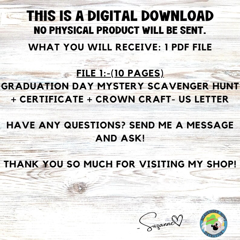 Graduation Mystery Scavenger Hunt for Kids, Preschool Graduation Party ...