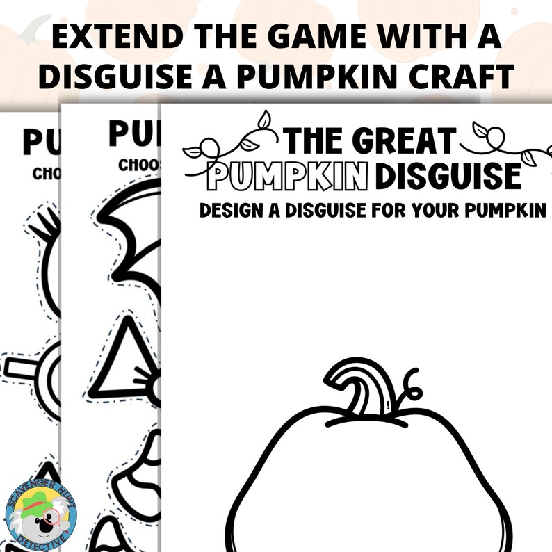 Disguise a Pumpkin Halloween Left-right Game and Craft Pass the Pumpkin ...