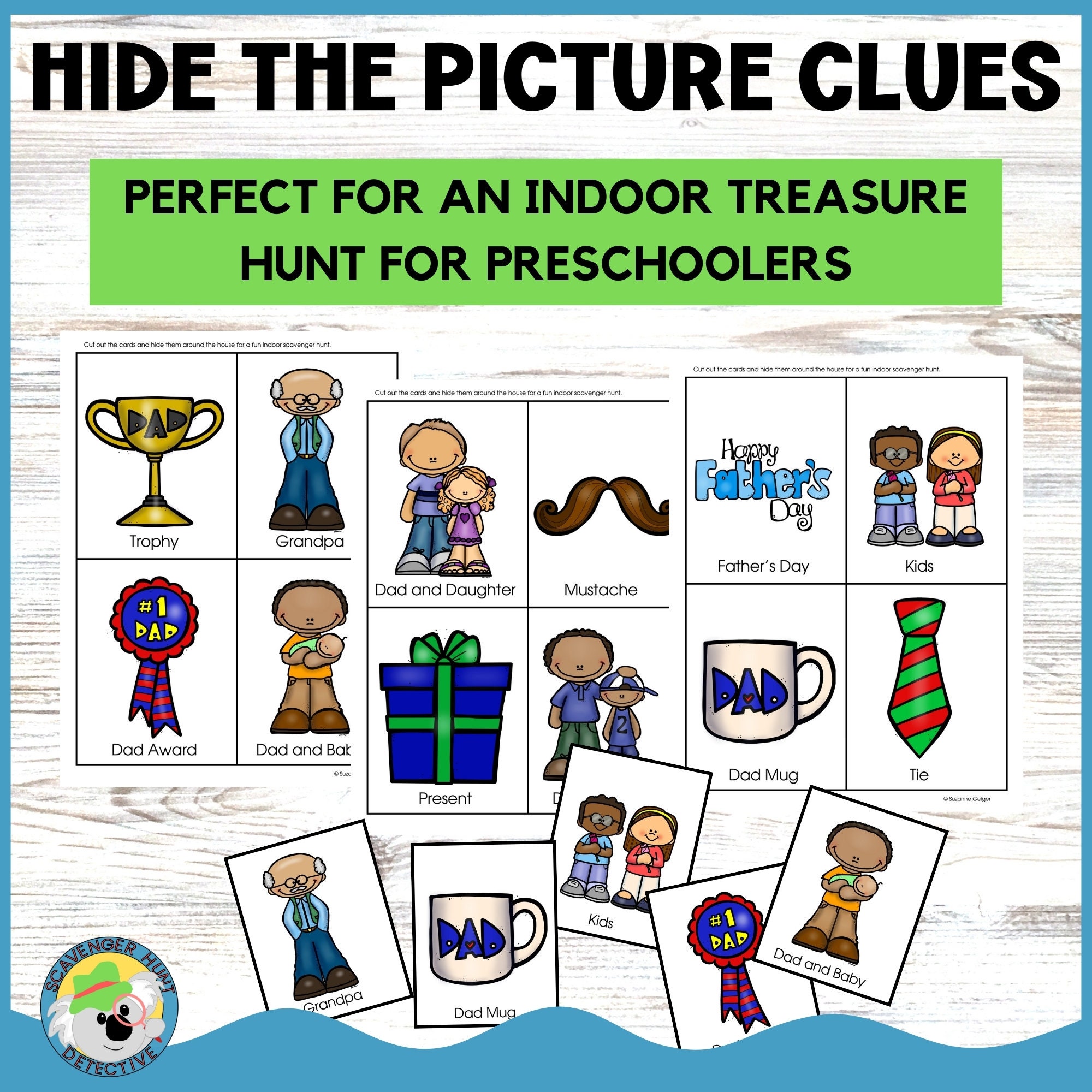 Father's Day Scavenger Hunt for Preschoolers With Picture Clues ...
