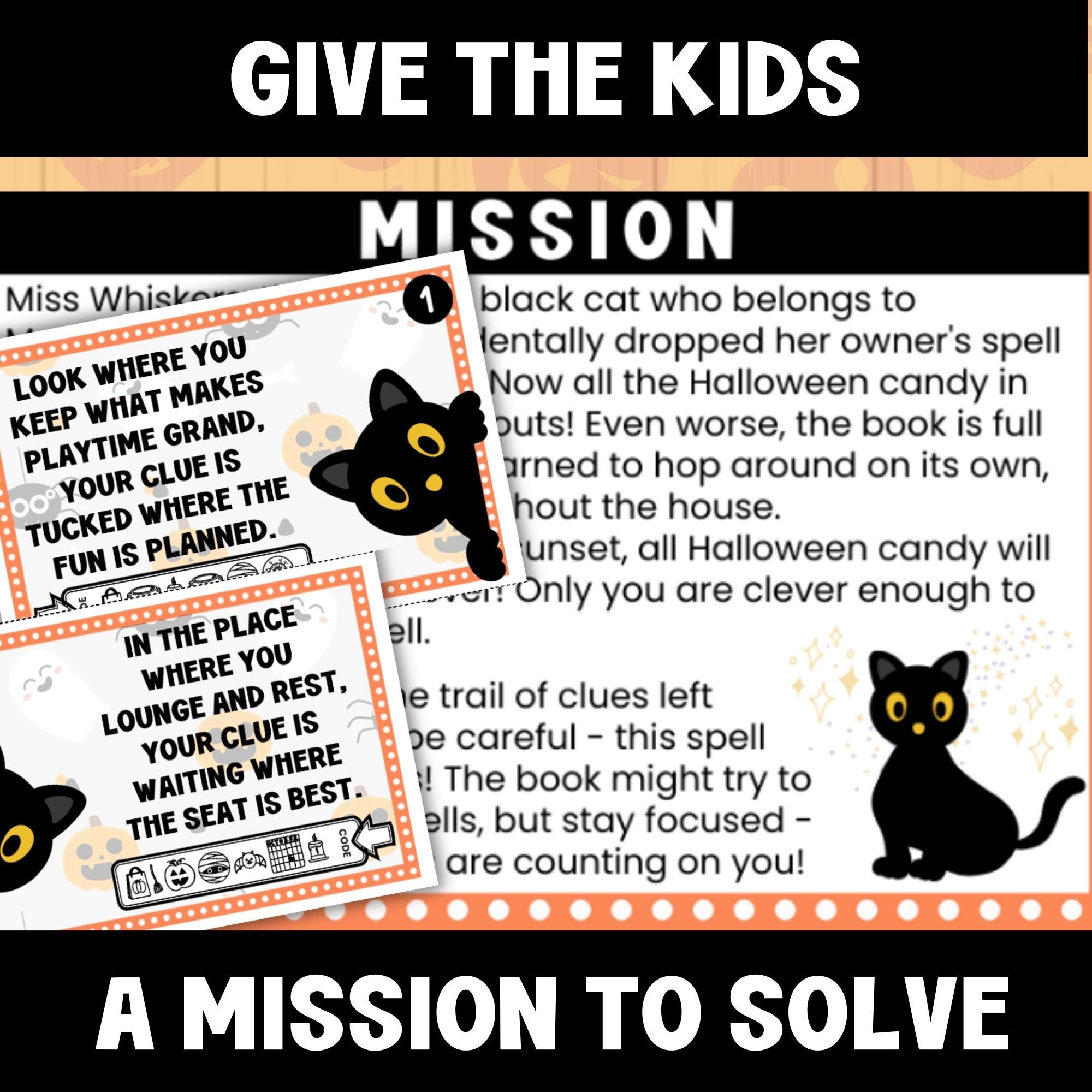 Halloween Scavenger Hunt Indoor Treasure Hunt Party Game for Kids ...