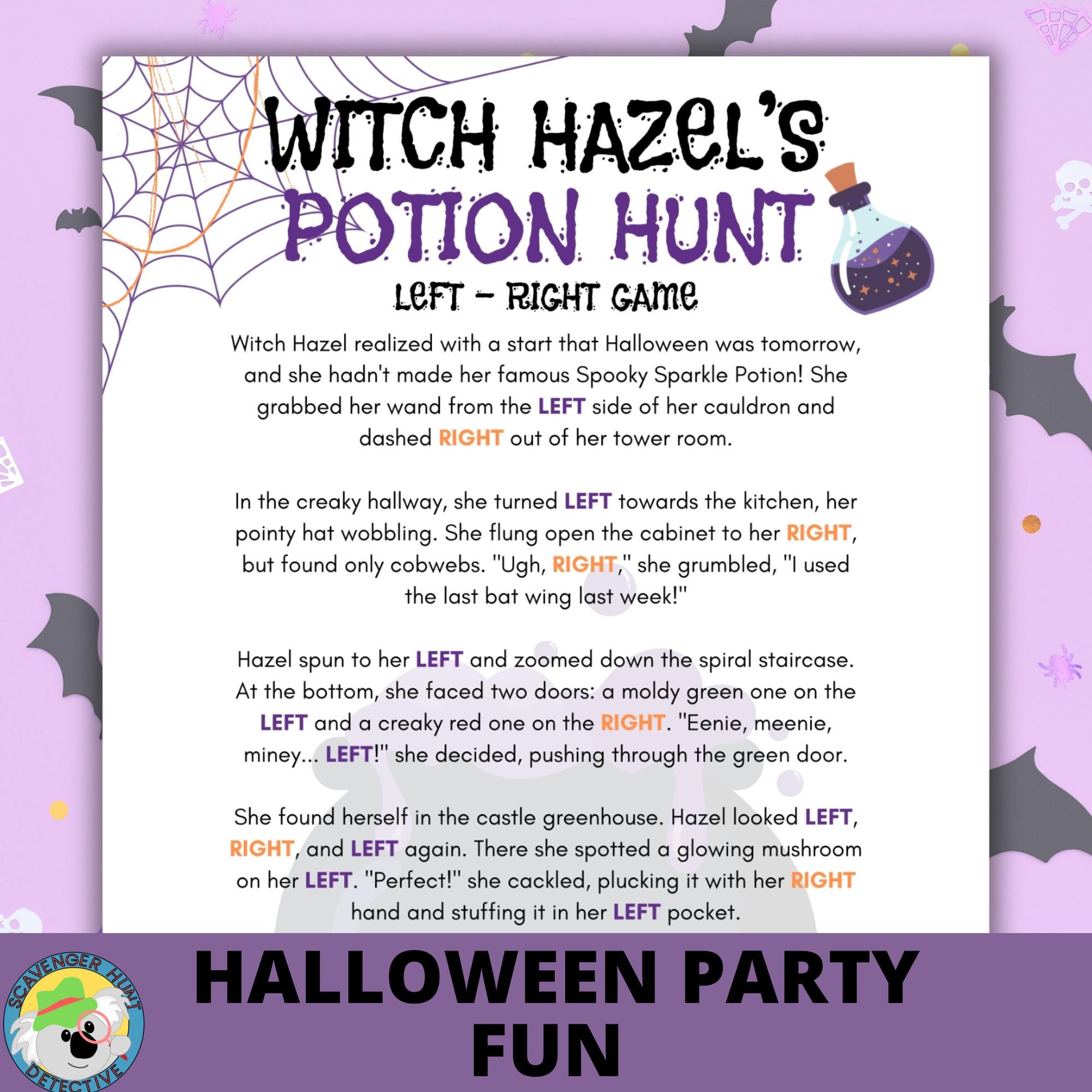 Halloween Left-right Game Printable Pass the Candy Party Activity for ...