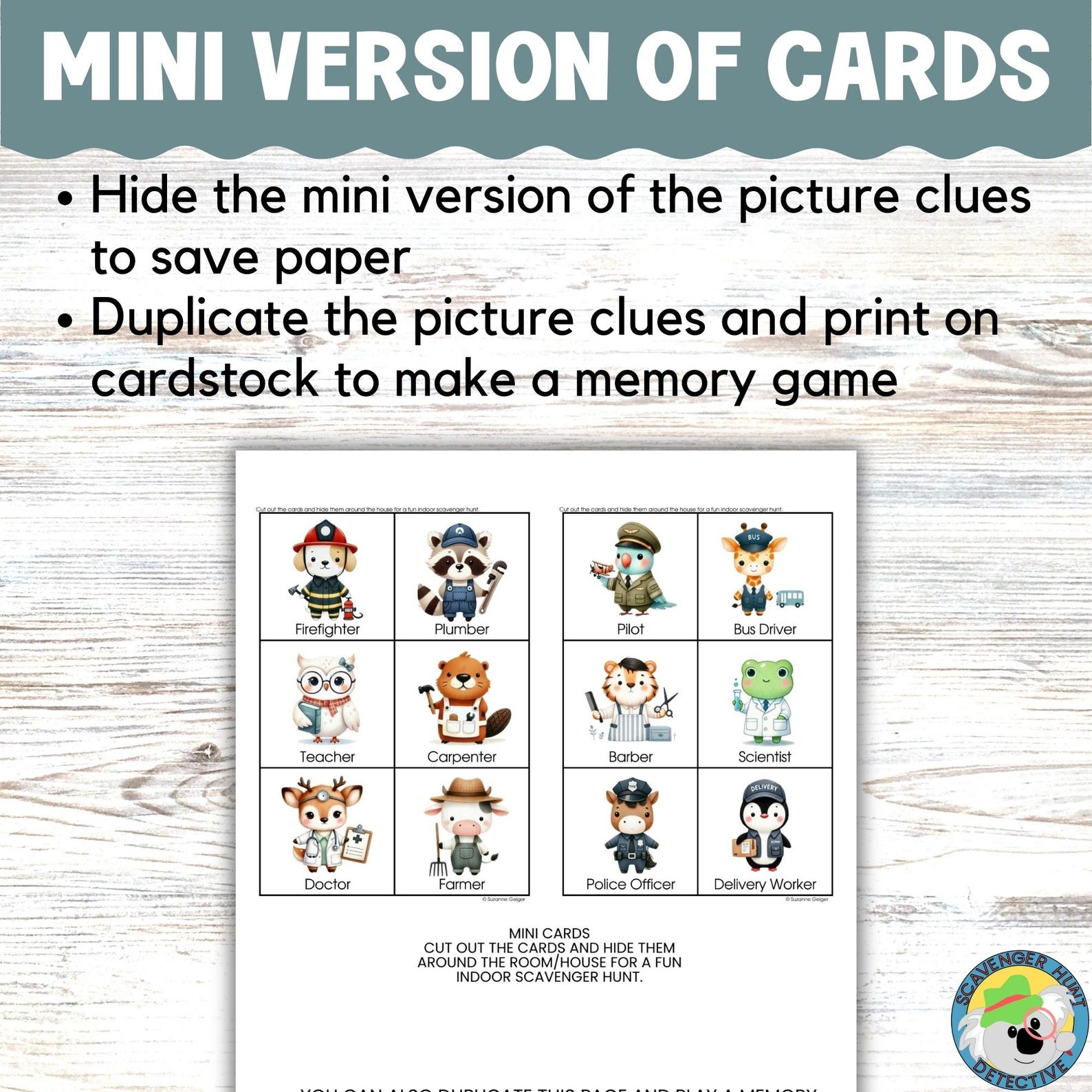 Community Helpers Scavenger Hunt for Preschoolers With Picture Clues ...