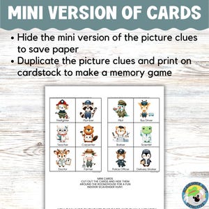 Community Helpers Scavenger Hunt for Preschoolers With Picture Clues ...