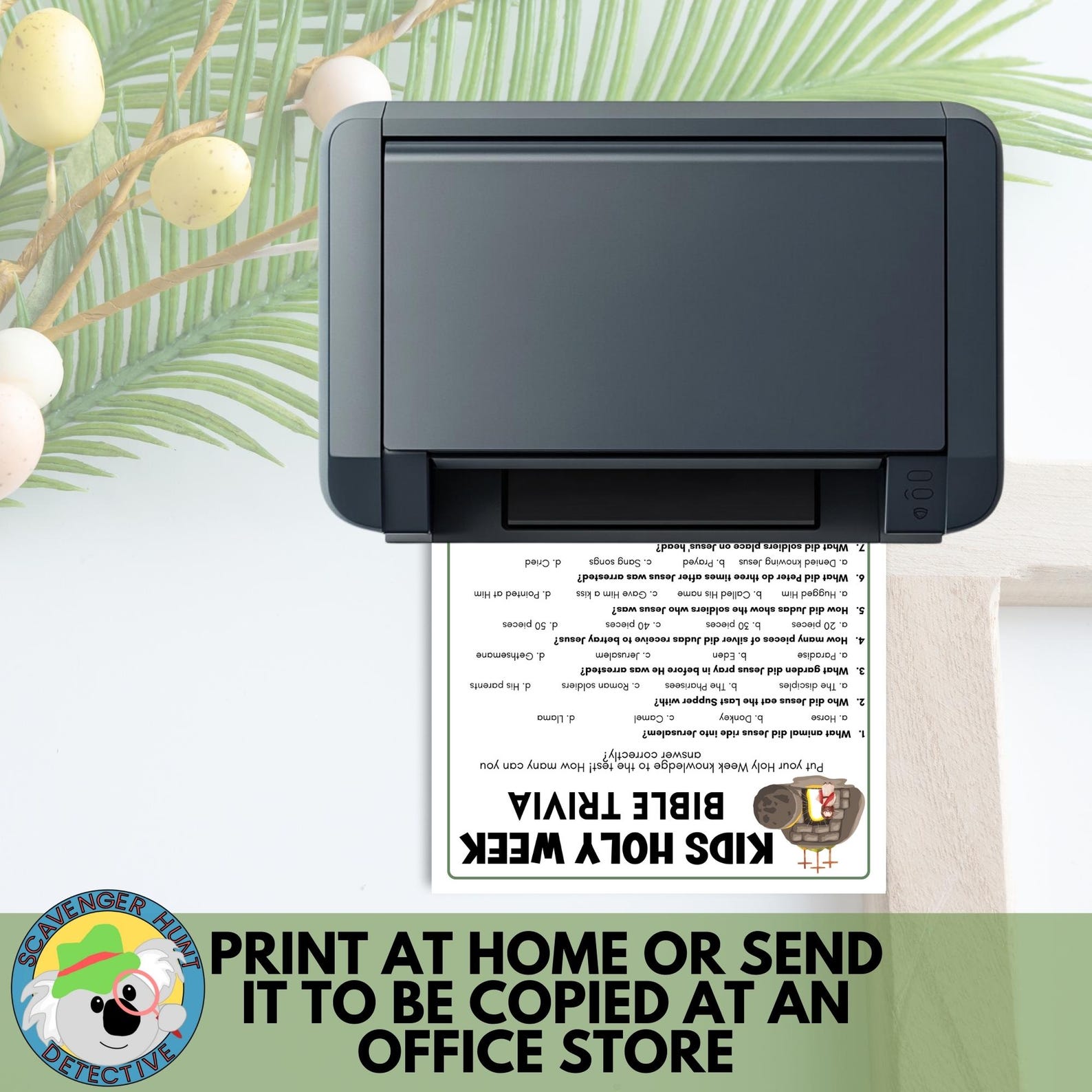 Holy Week Easter Bible Trivia Game for Kids, Easter Story Bible Game ...