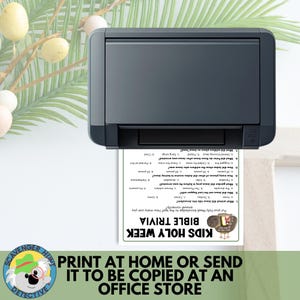 Holy Week Easter Bible Trivia Game for Kids, Easter Story Bible Game ...