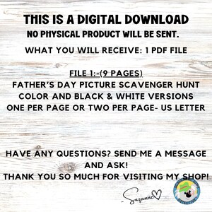 Father's Day Scavenger Hunt for Preschoolers With Picture Clues ...