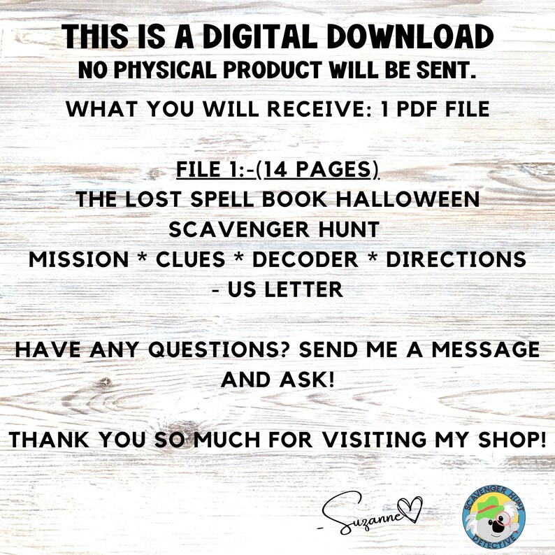 Halloween Scavenger Hunt Indoor Treasure Hunt Party Game for Kids ...