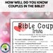 Bible Couples Trivia Game, Valentine's Party Couples of the Bible Game ...