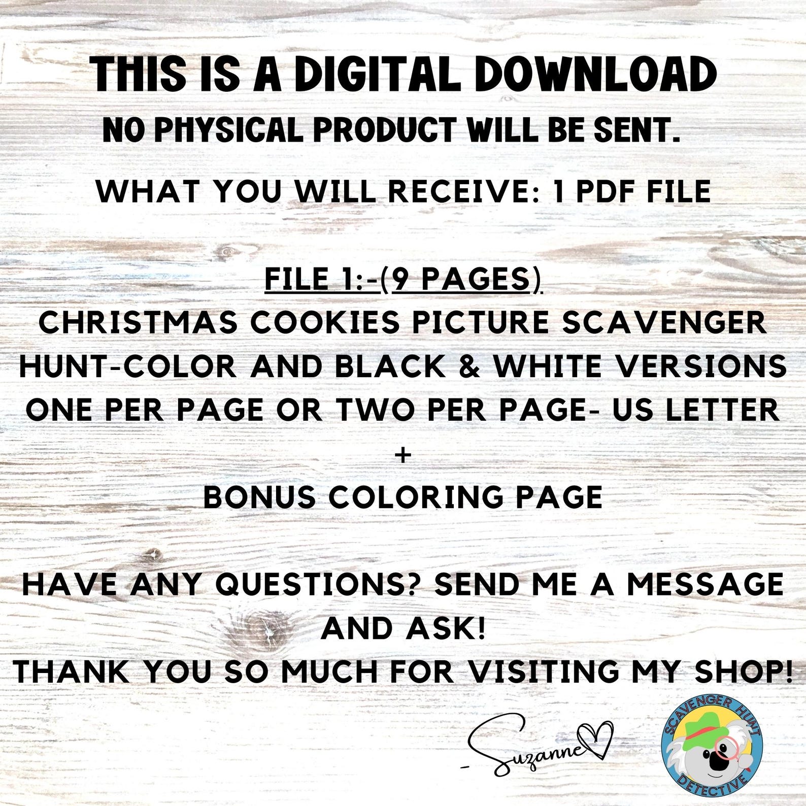 Christmas Cookie Scavenger Hunt for Preschoolers With Picture Clues ...