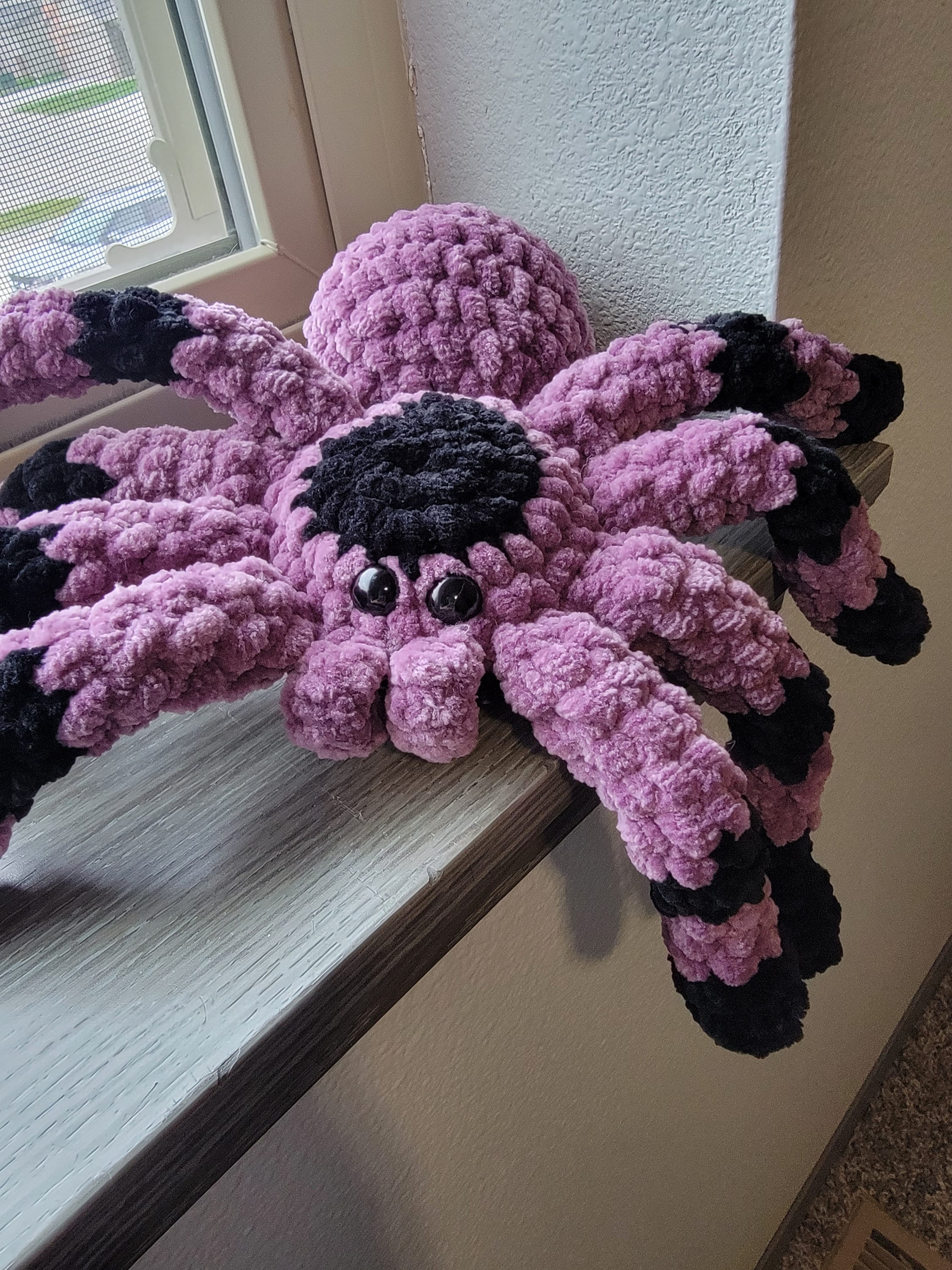 Crochet Plush Tarantula Toy: Stuffed Animal Snuggly - Etsy