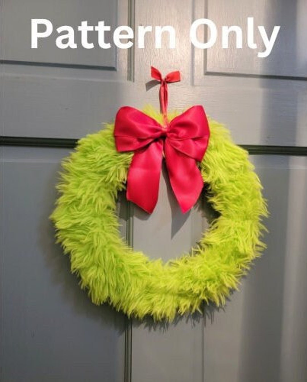 Faux Fur Grinch Wreath Pattern- the Grinch Inspired Christmas Decor ...
