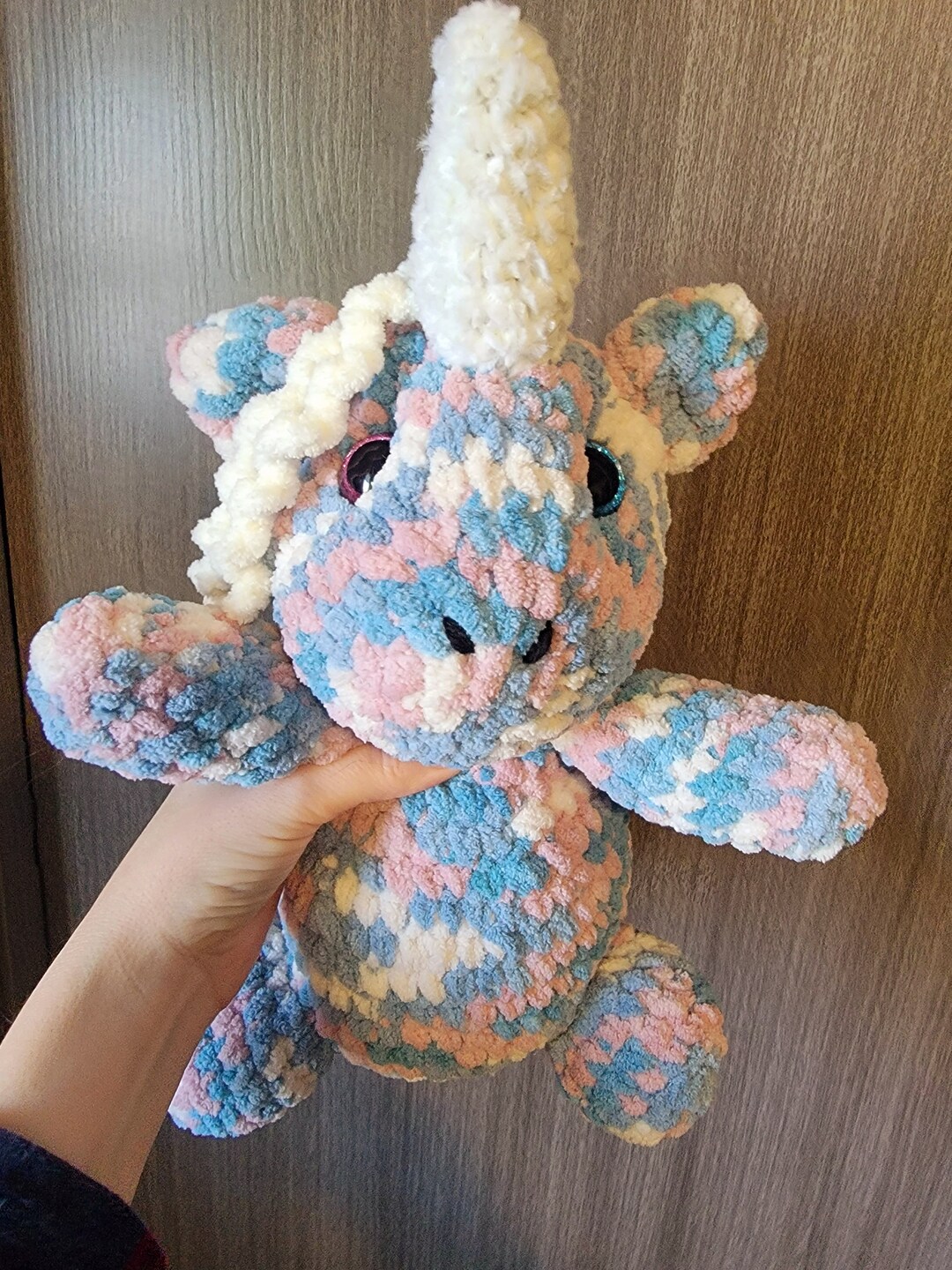 Plush Baby Unicorn Toy With Glow in the Dark Horn- Crochet Gifts ...