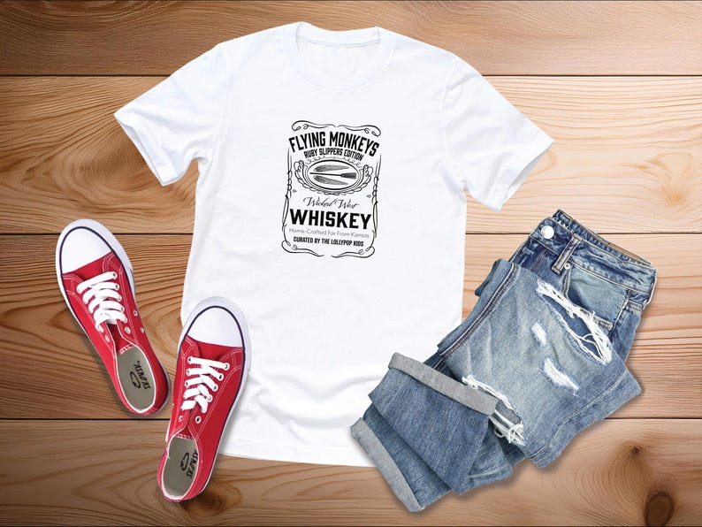 T-shirt Wizard of Oz Flying Monkeys Wicked West Whiskey Unisex Novelty ...