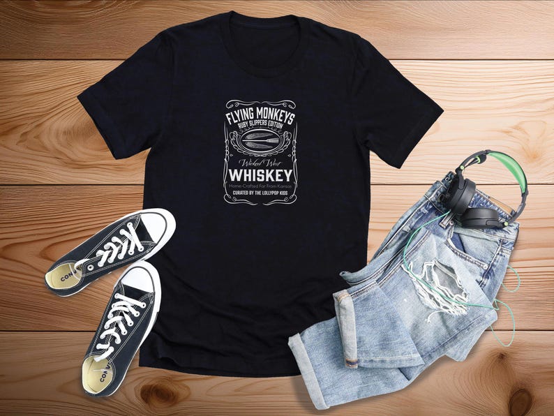T-shirt Wizard of Oz Flying Monkeys Wicked West Whiskey Unisex Novelty ...