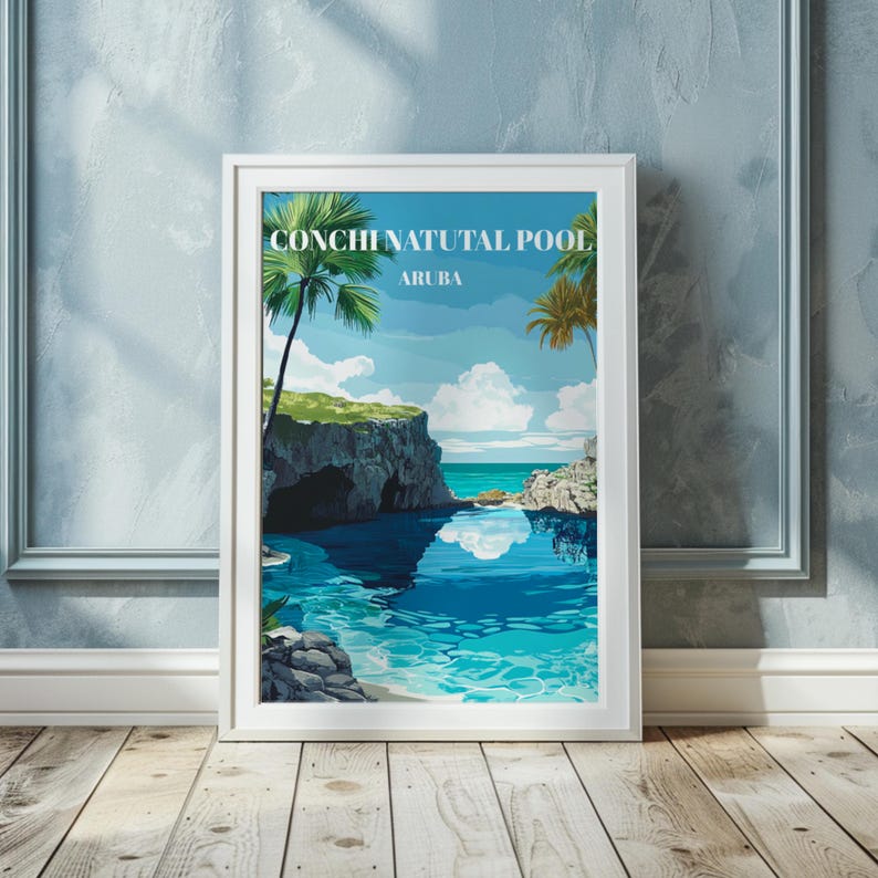 Conchi Natural Pool Aruba Poster: Tropical Caribbean Wall Art - Etsy