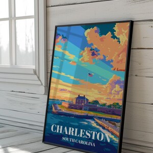 Fort Sumter Charleston SC Travel Poster: Civil War Landmark Art - Etsy