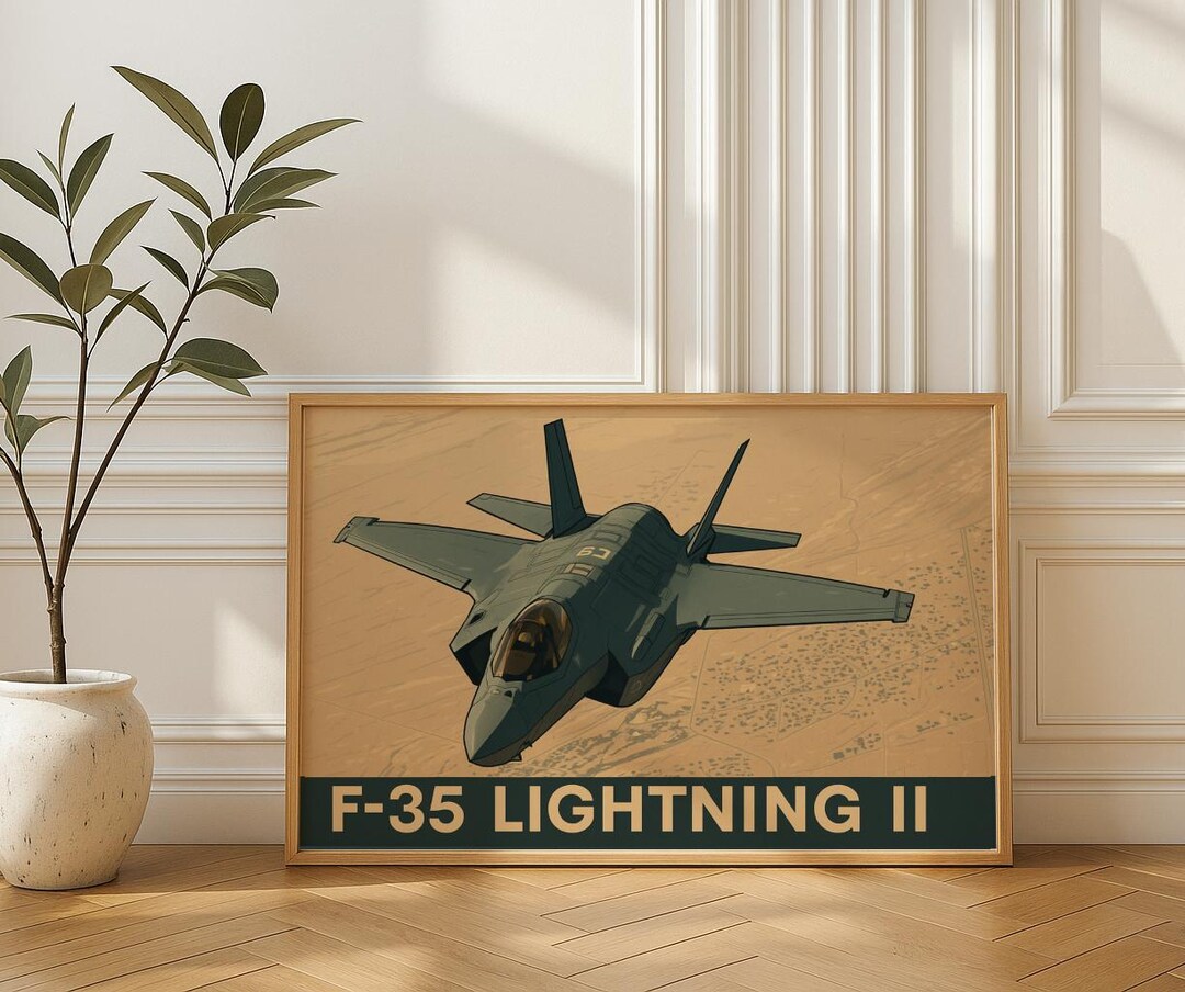 F-35 Lightning II Stealth Jet Poster: Military Aircraft Aviation Art - Etsy