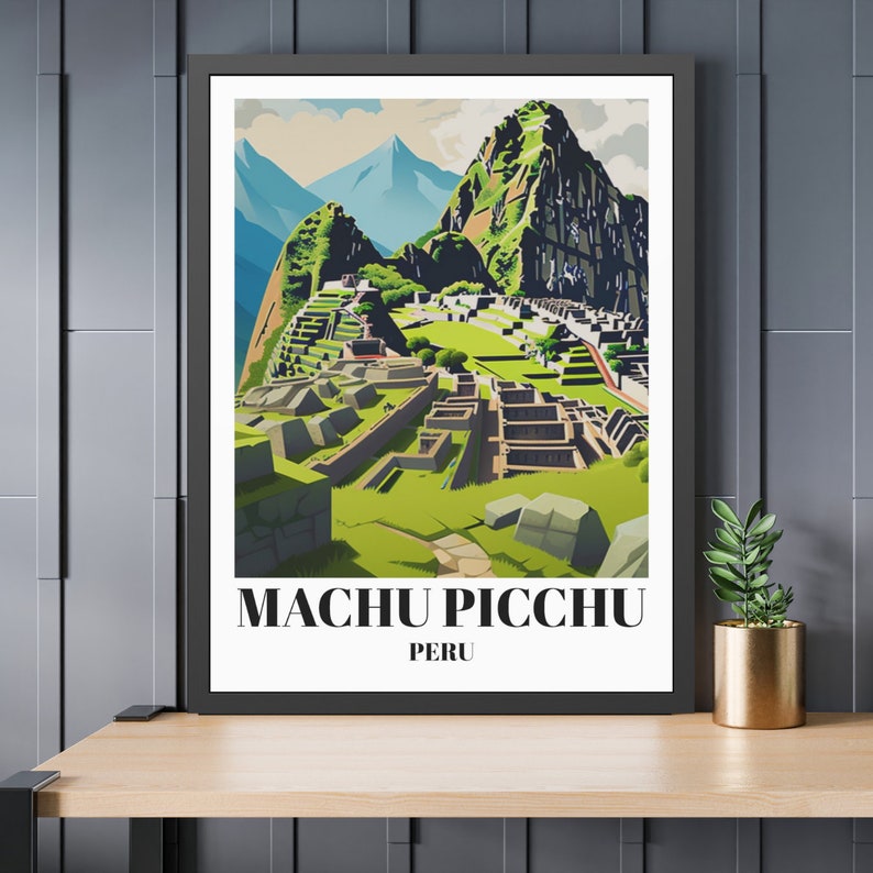 Majestic Machu Picchu Peru Travel Print Wall Art Machu Picchu Wall ...