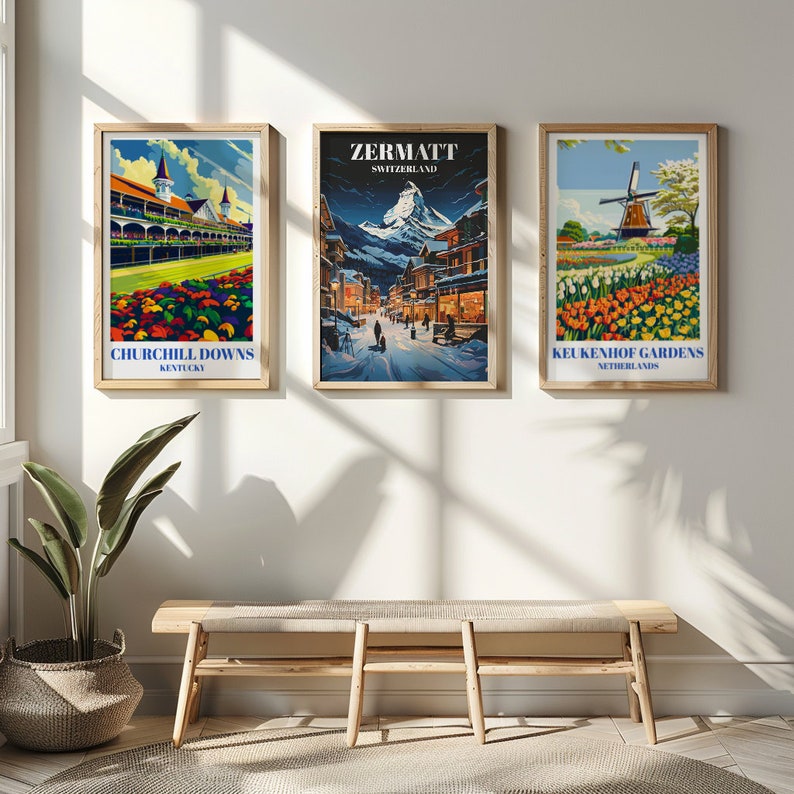 Zermatt Switzerland Vintage Travel Poster - Alpine Adventure Art Print ...