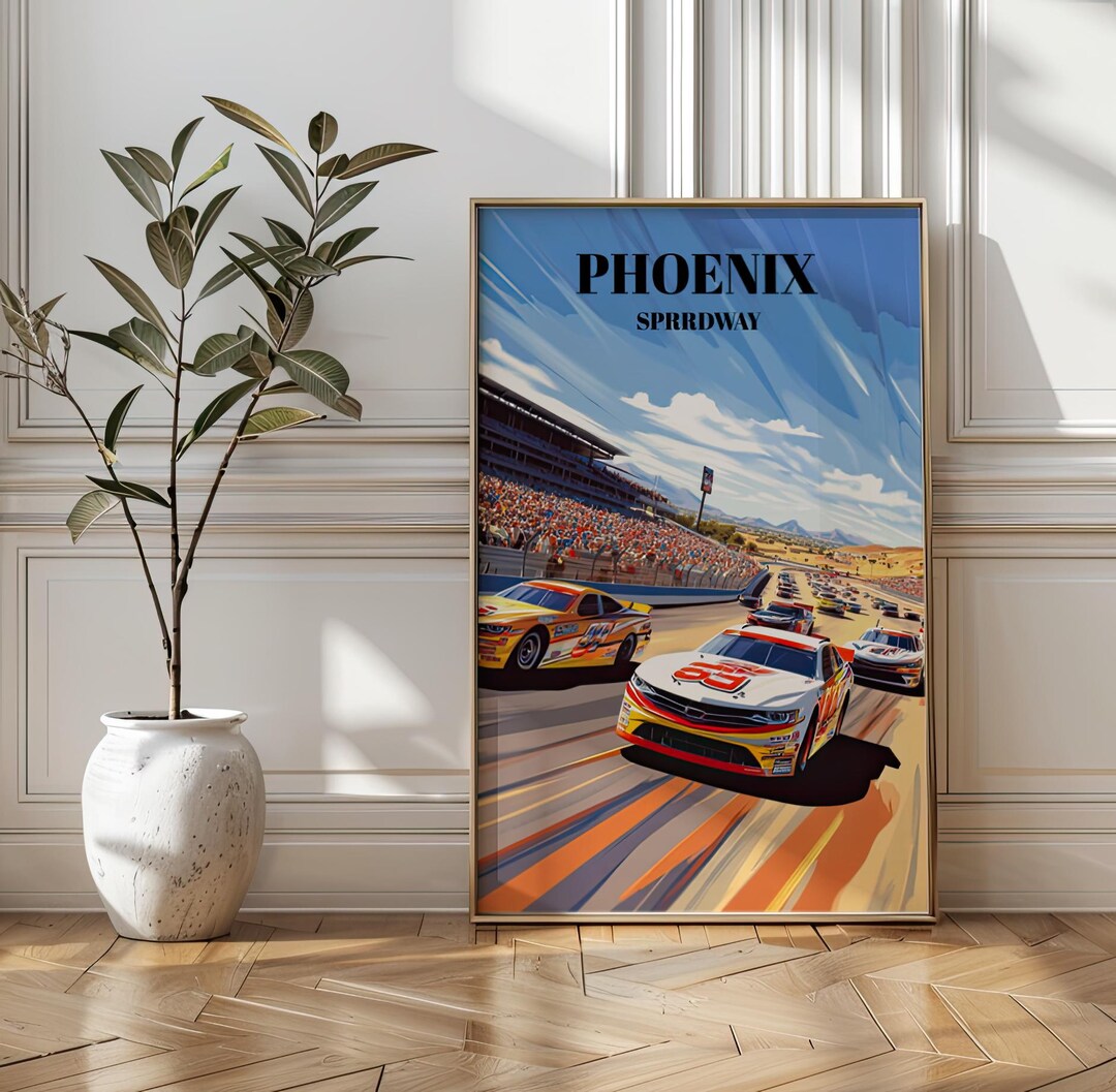 Phoenix Raceway Travel Poster: Vintage NASCAR Racing Art Print - Etsy