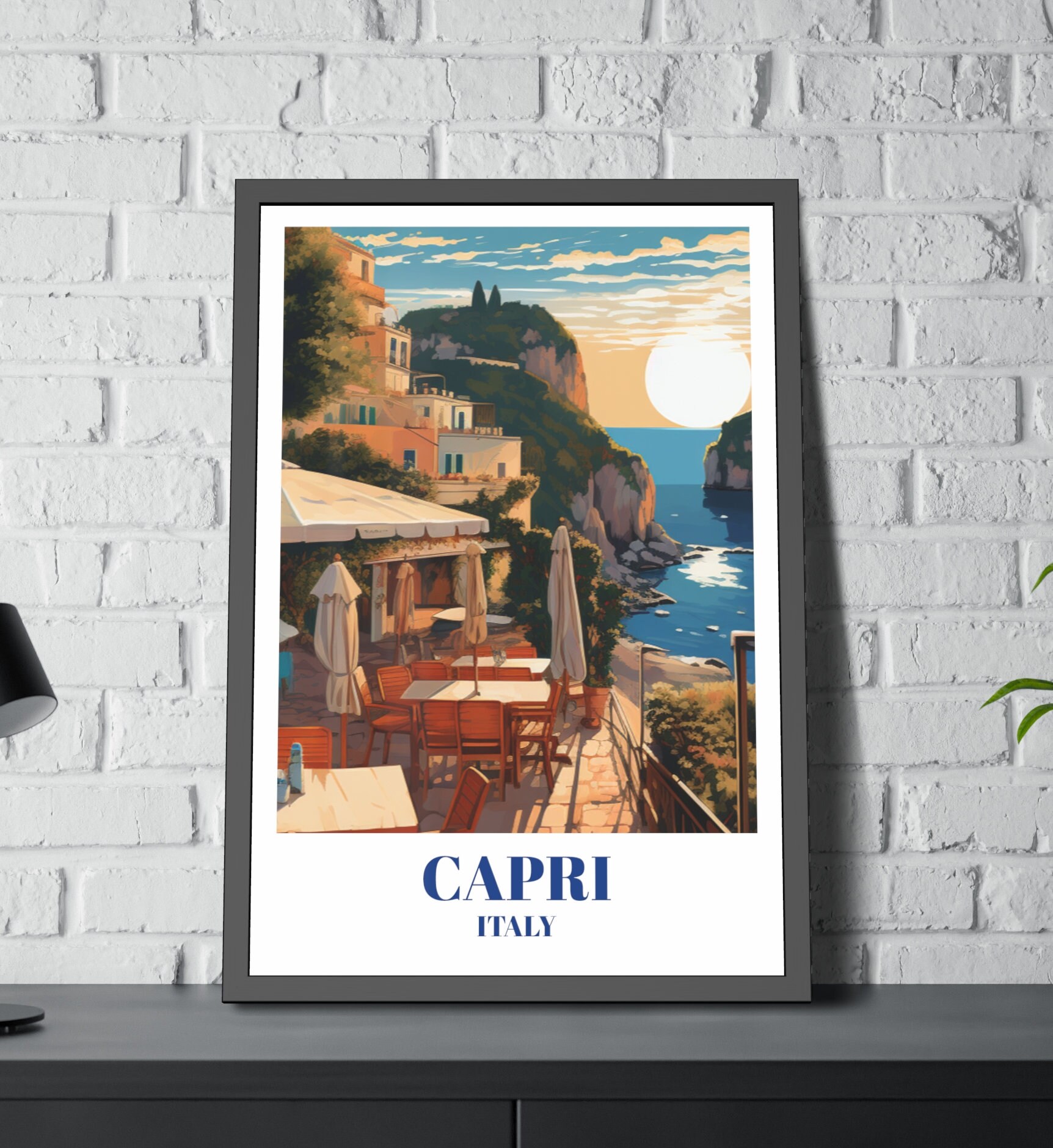 Capri Italy Travel Print, Capri Wall Decor, Capri Home Living Decor ...