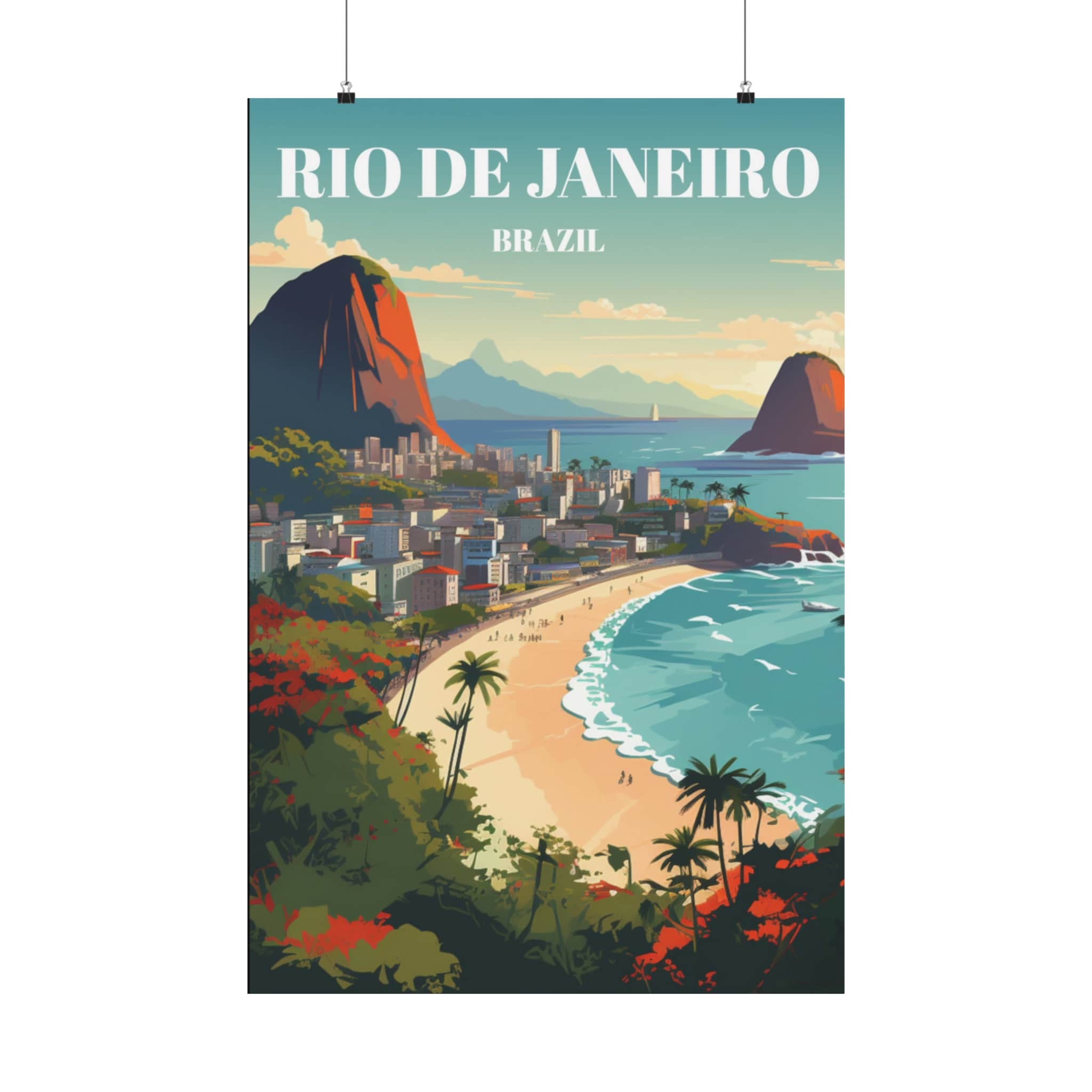 Rio De Janeiro Brazil Travel Poster Wall Art: A Mesmerizing - Etsy