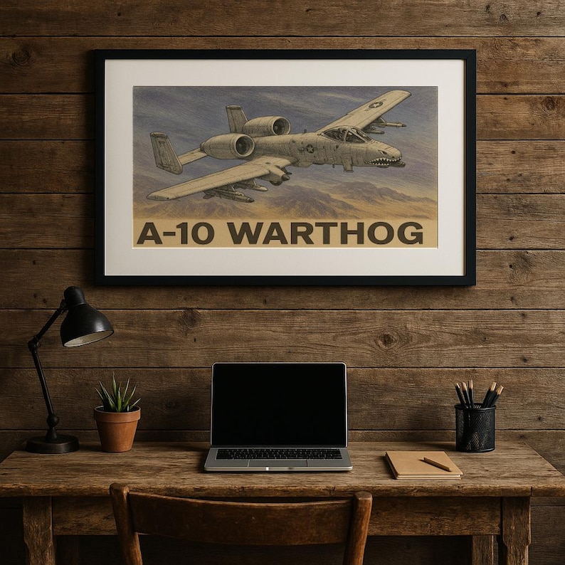 A-10 Warthog Poster: Vintage Military Jet Aviation Art - Etsy