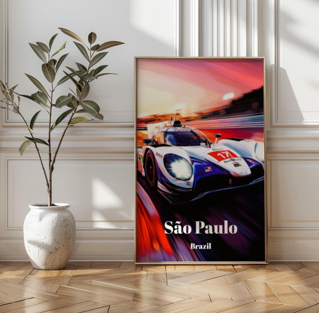 6 Hours of São Paulo Interlagos Circuit Travel Poster, Brazil ...