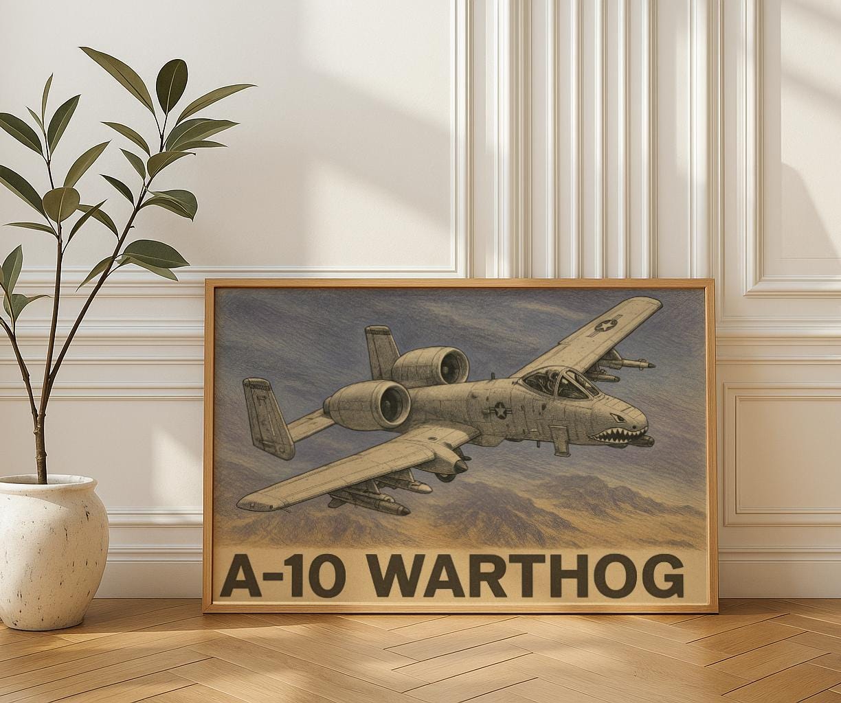 A-10 Warthog Poster: Vintage Military Jet Aviation Art - Etsy