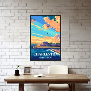 Fort Sumter Charleston SC Travel Poster Print, Historic Civil War ...