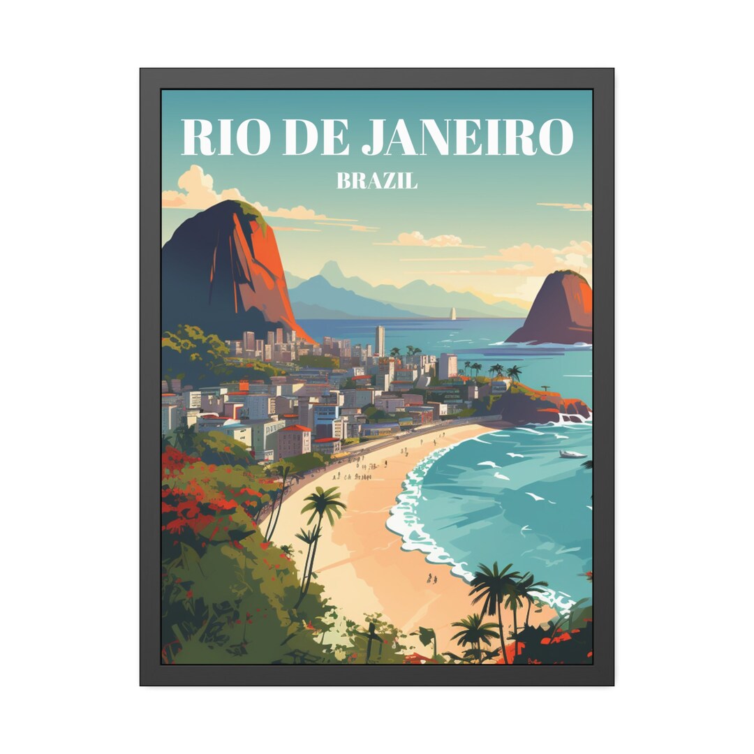 Rio De Janeiro, Brazil Travel Poster Wall Art: A Mesmerizing Icon of ...