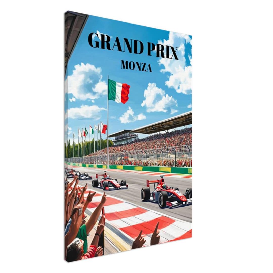 Monza Italian Grand Prix Canvas Travel Poster, Formula 1 Racing Art, F1 ...