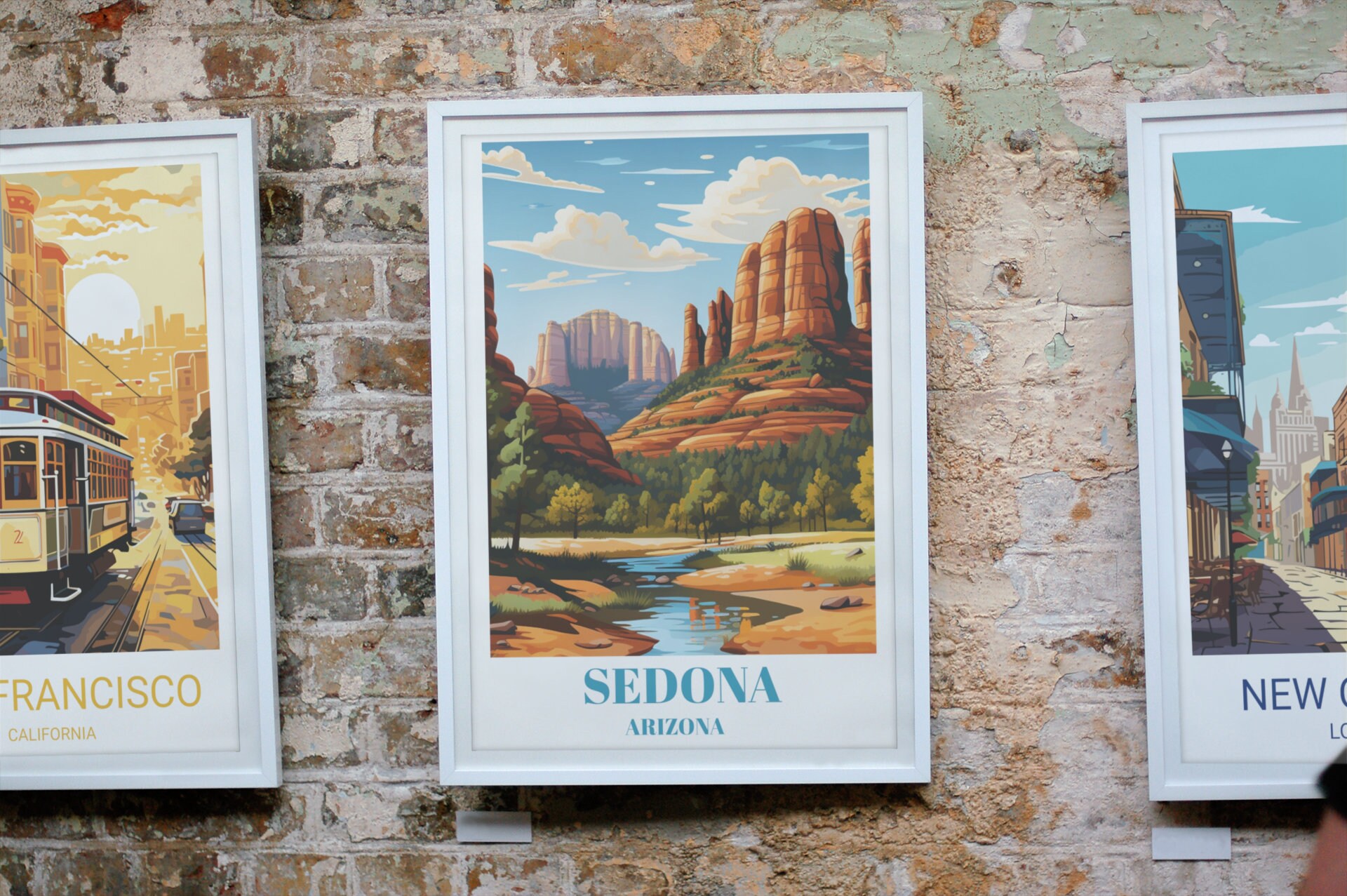 Sedona Arizona Travel Poster Wall Decor Sedona Home Living - Etsy