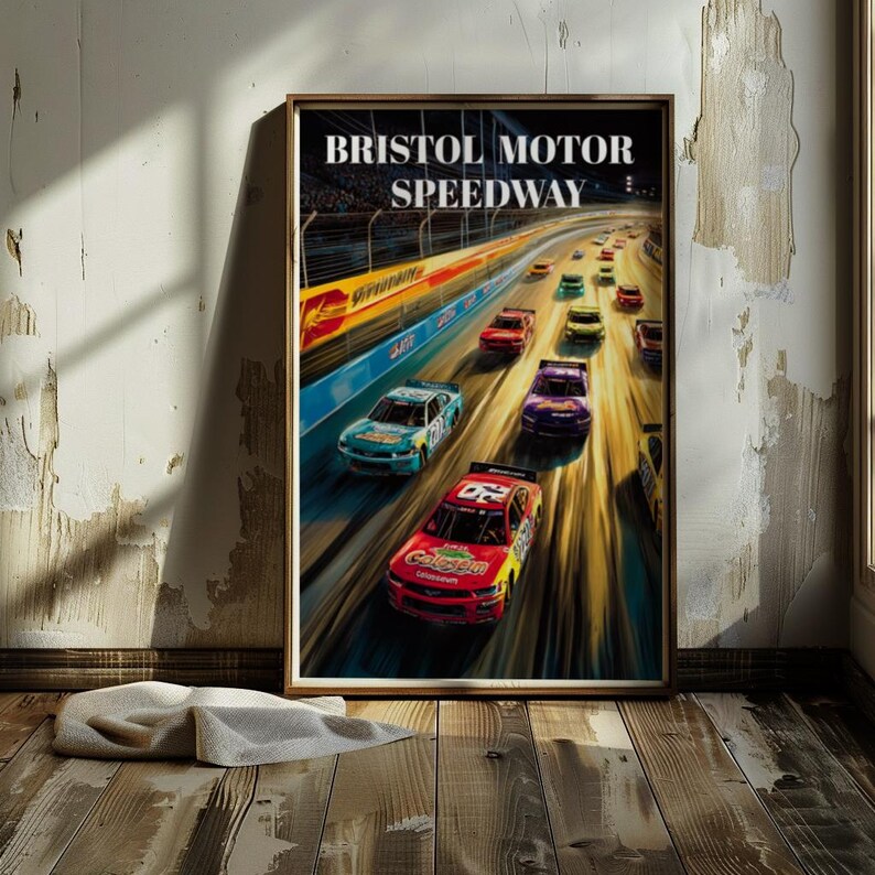 Bristol Motor Speedway Poster: NASCAR Racing Art Print - Etsy