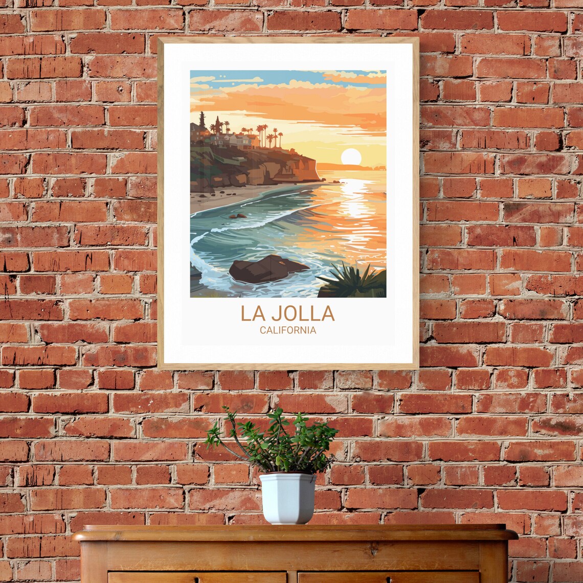 La Jolla Cove Travel Print Wall Art La Jolla Cove Wall Hanging Home ...
